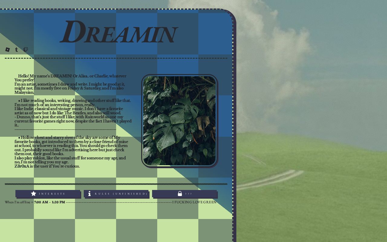 My Info card